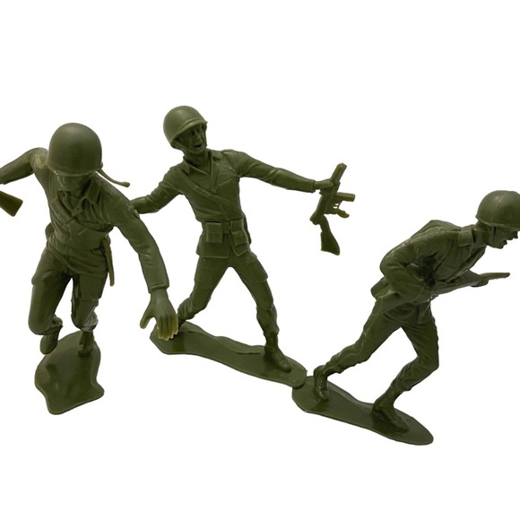 Toys | Vintage Louis Marx Us Jumbo Army Men Soldiers 6 Green Lot Of 3 ...